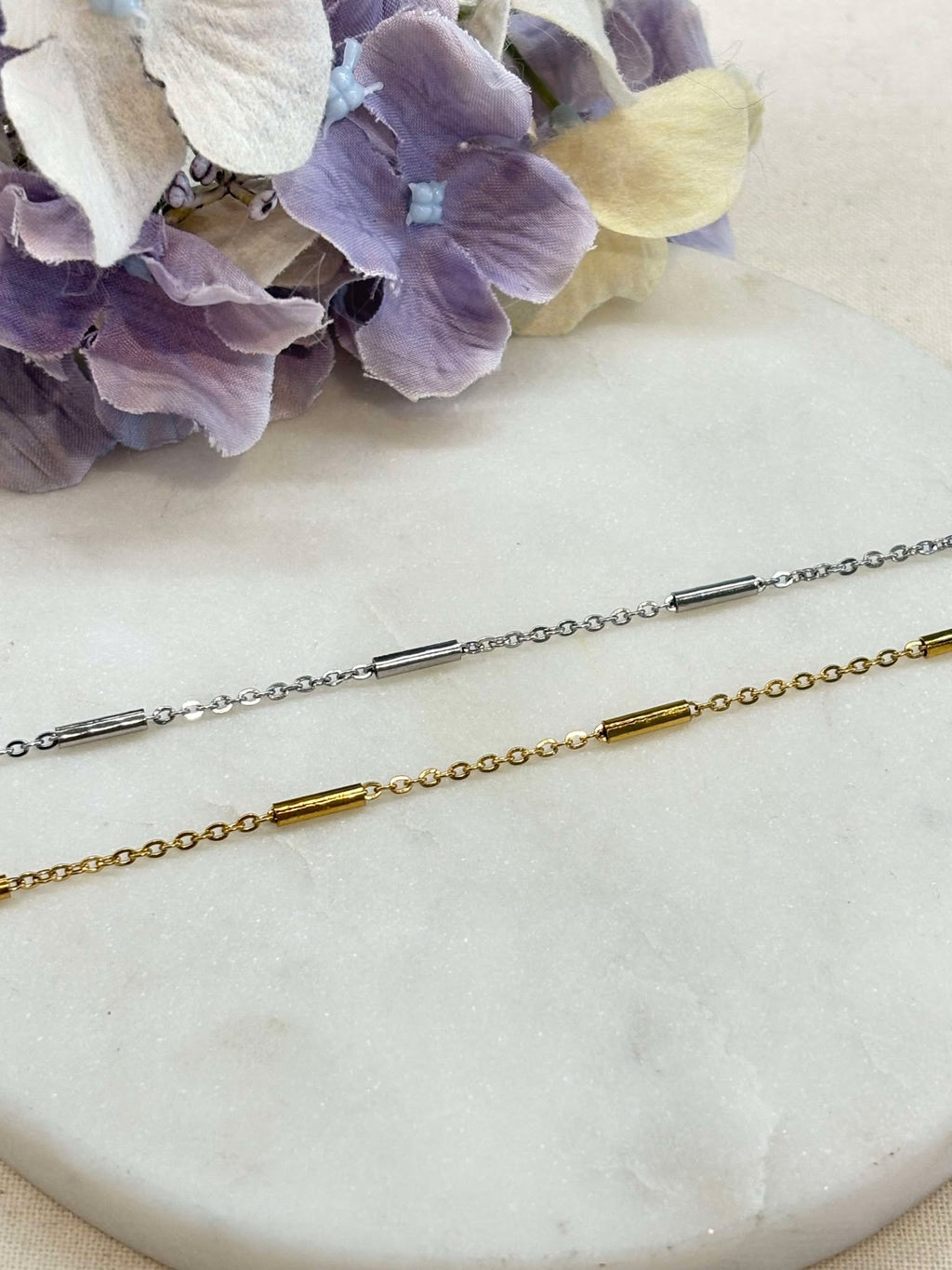 No bar anklet - Tarnish Proof Jewellery – Just Mine